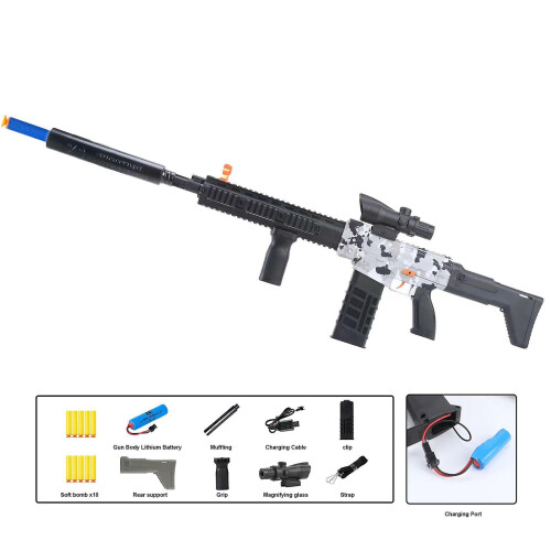(Army green) Realistic Toy Gun For Nerf Guns Darts Automatic Sniper ...