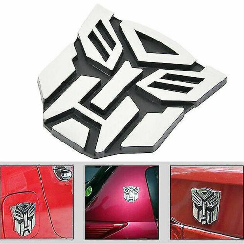 Alloy Transformers Car Badge Autobot 3d Chrome Sticker Emblem Decal ...