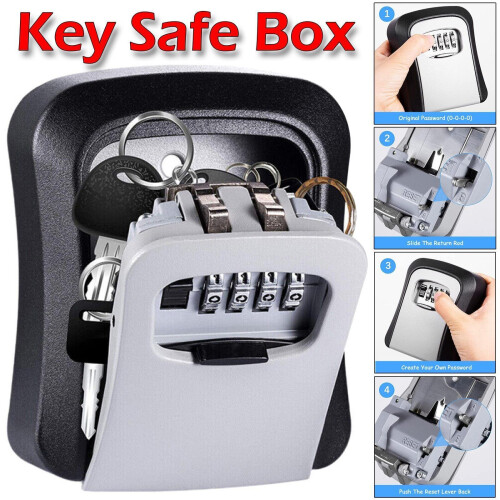 Wall Mounted Key Safe Box with 4 Digit Security Code on OnBuy