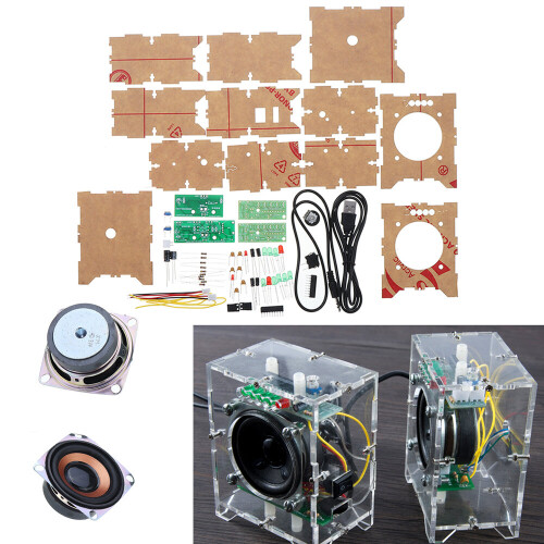 DIY Mini Version Small Amplifier Speaker Kit 3W Speaker Audio Student ...
