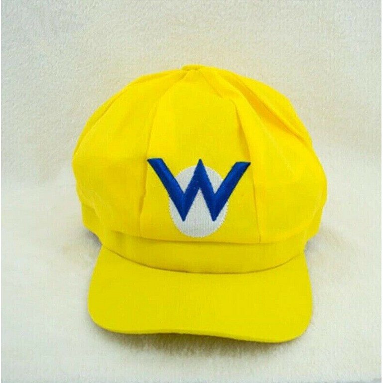 (Wario) Super Mario Bros Hat Mario Luigi Wario Waluigi Cap Costume ...