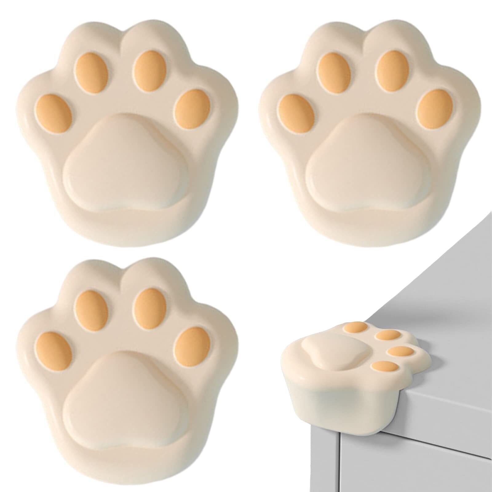 Cartoon Table Corner Protector Cat Paw Shape Corner Protector Furniture ...
