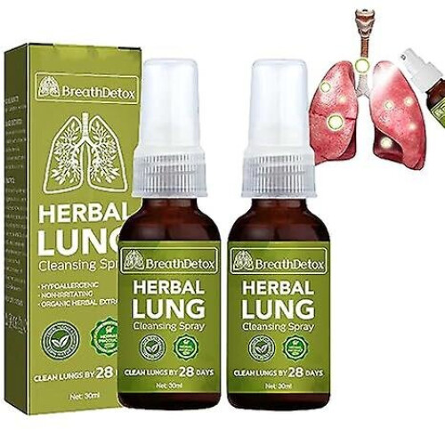 2x Herbal Lung Cleansing Spray, Herbal Lung Cleanse Spray, Breath Detox ...