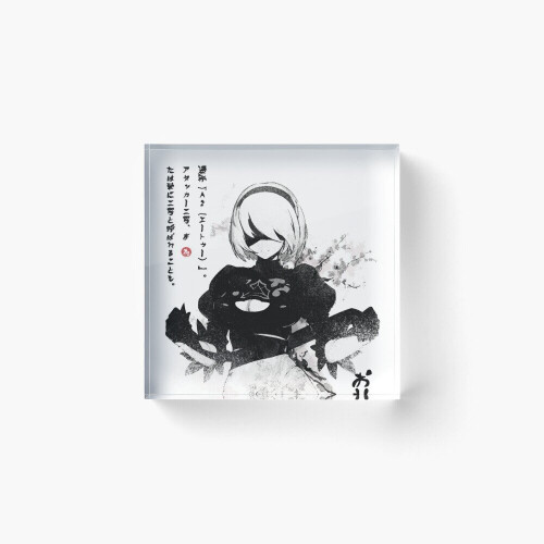 Acrylic Block NieR:Automata 2B Japan Ink Cube Art Prints Gifts 6 x 6 ...