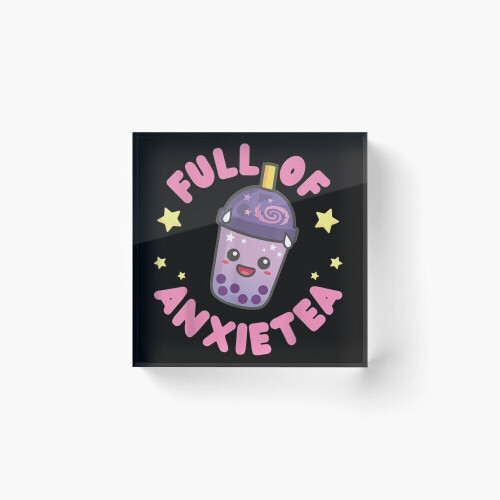 Acrylic Block Full of Anxietea Full of Anxiety cute kawaii pastel goth ...
