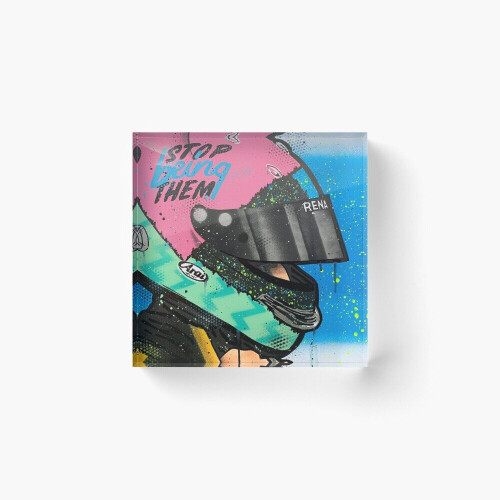 Acrylic Block Daniel Ricciardo - Renault F1 graffiti painting by ...