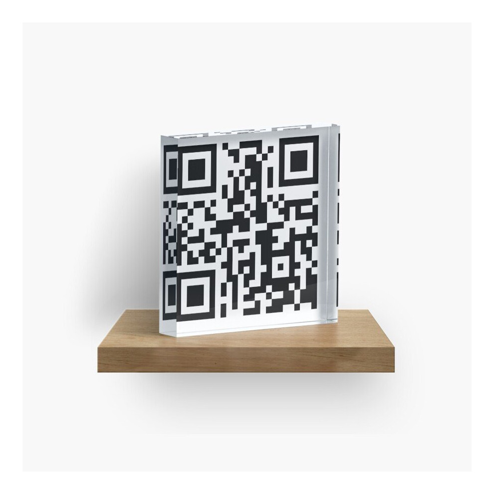 Acrylic Block Funny QR Code linking to PornHub Cube Art Prints Gifts 6 ...
