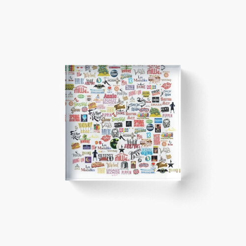 Acrylic Block Musical Logos Cube Art Prints Gifts 6 x 6 inch on OnBuy