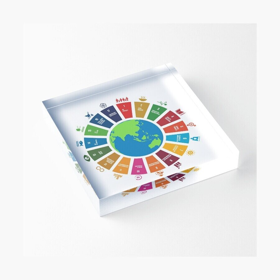Acrylic Block UN SDGs UN Global Goals Logo United Nations Sustainable ...
