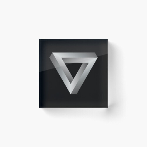 Acrylic Block The Impossible Penrose Triangle Optical Illusion Art ...