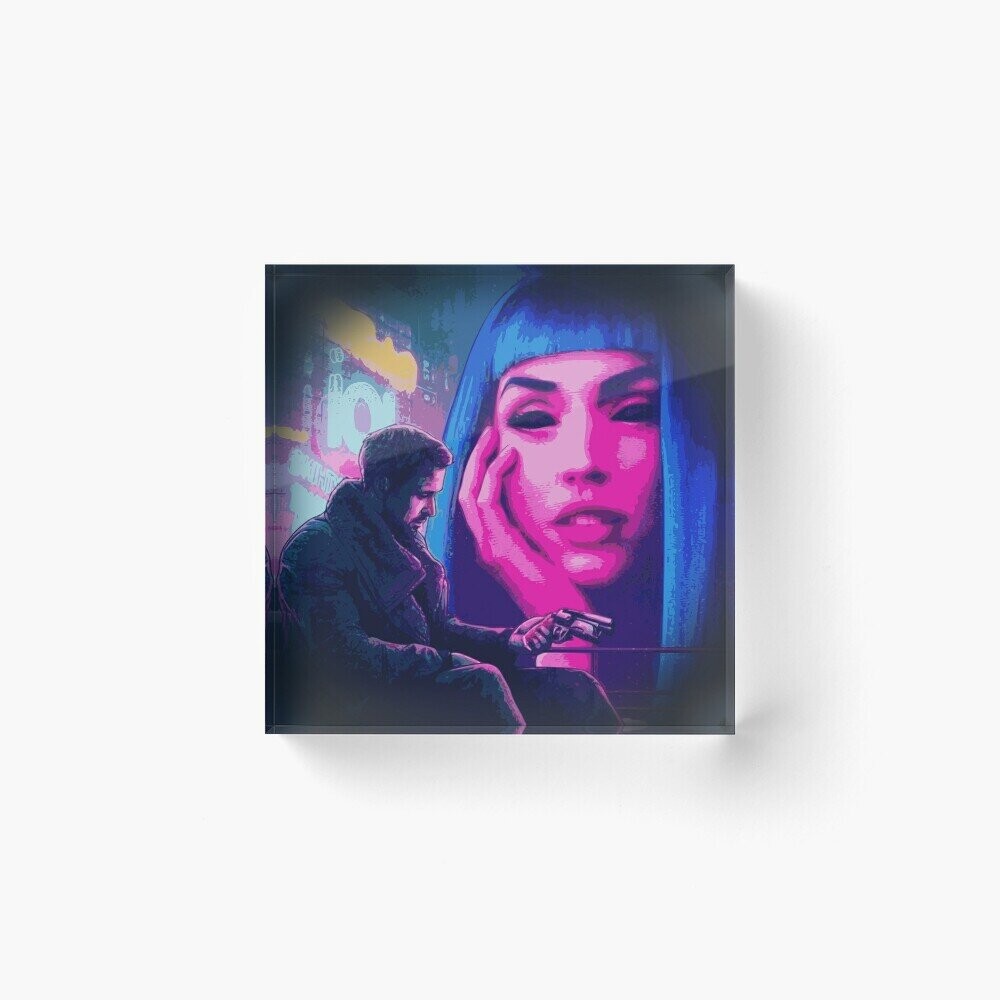 Acrylic Block Blade Runner 2049 - Joi and Joe - Cyberpunk Girl Hologram ...