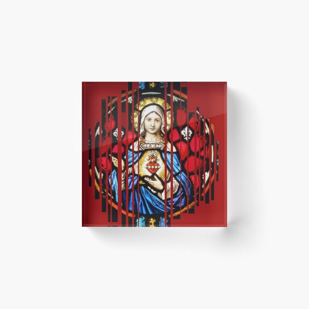 Acrylic Block Virgin Mary Immaculate Heart of Mary, Blessed Virgin Mary ...