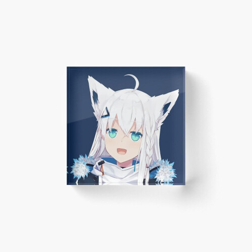 Acrylic Block Shirakami Fubuki - Hololive Cube Art Prints Gifts 6 x 6 ...