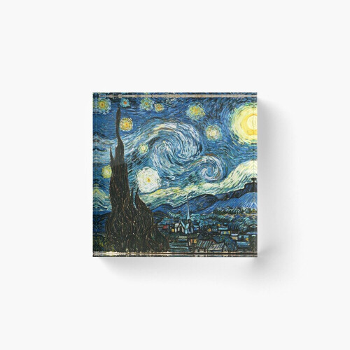 Acrylic Block Vincent van Gogh's The Starry Night - an Icon of Modern ...