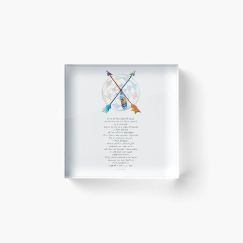 Acrylic Block Native American Friendship Symbol - True Friends - by ...