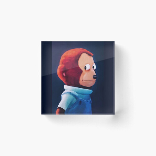 Acrylic Block Monkey Puppet Meme 1 Cube Art Prints Gifts 6 x 6 inch on ...