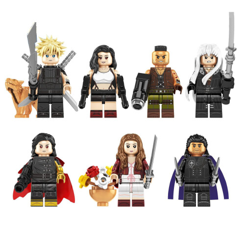8Pcs/set Gamer Minifigure Final Fantasy Building Blocks Action Figures ...
