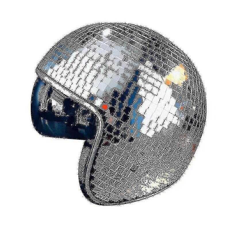 1 Piece Disco Ball Helmet With Retractable Visor For Nightclub Cool ...
