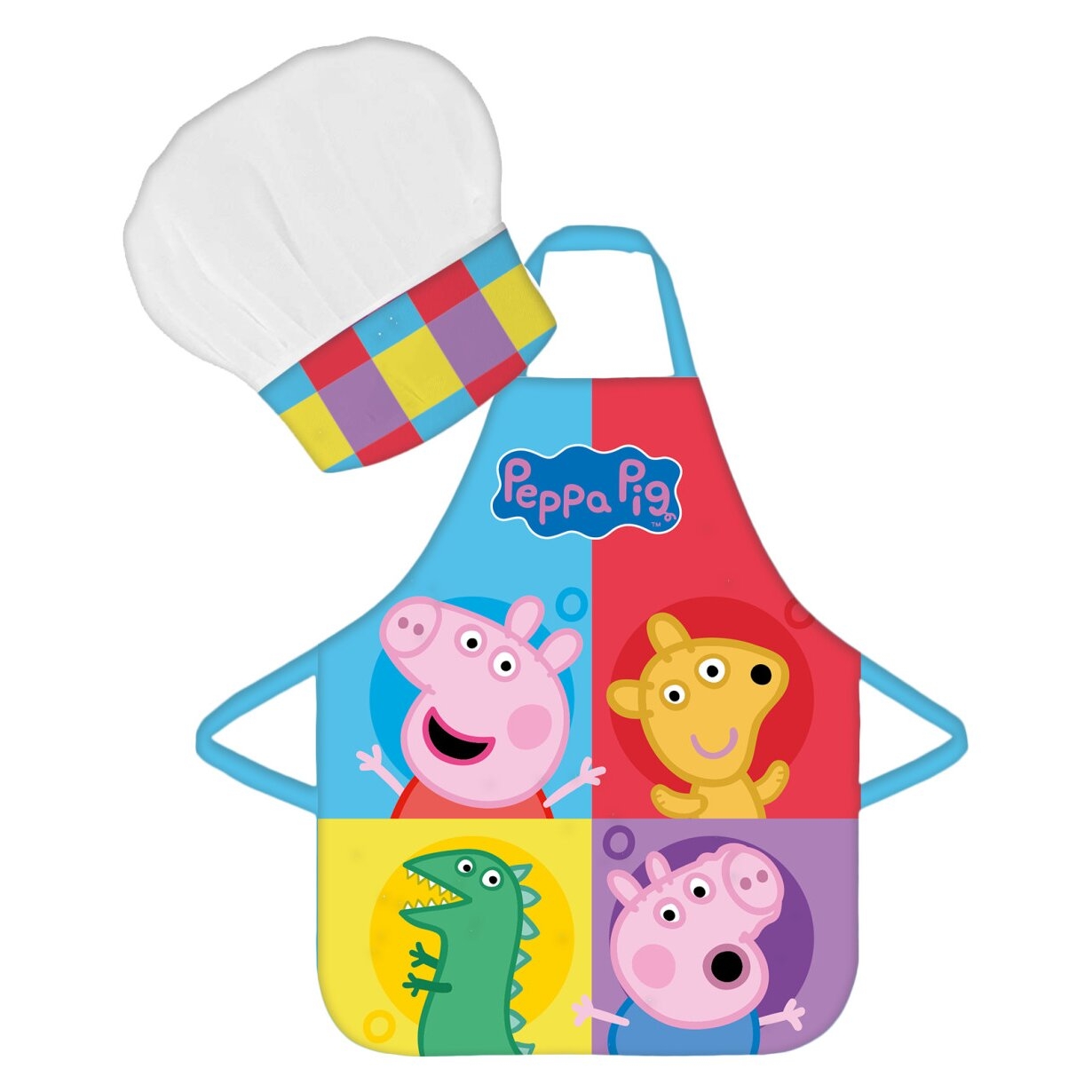 Peppa Pig Apron & Chef's Hat Set for Kids 3-8 - Official Licensed, OEKO ...