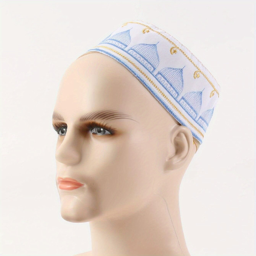 Muslim Religious Pattern Mens Prayer Cap Arabic Hat Beanie on OnBuy