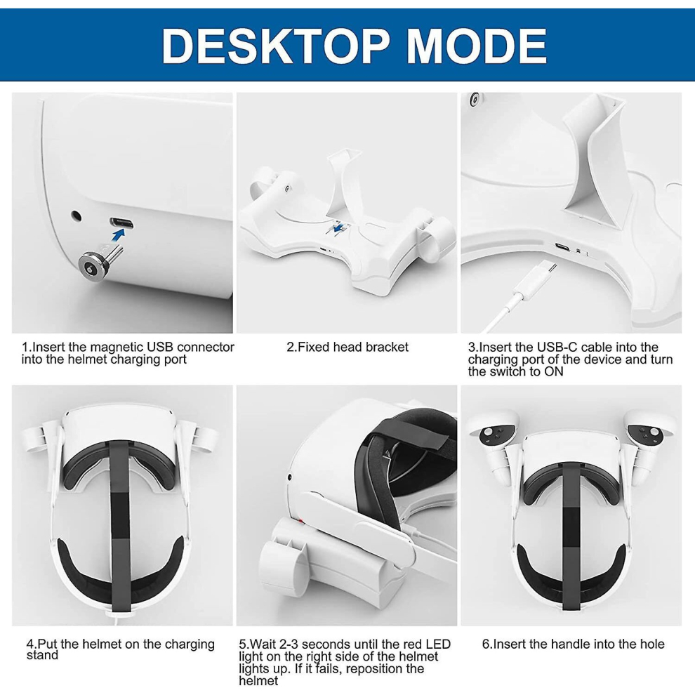 Oculus Quest 2 Vr Helmet et Adapters Charging Dock ds Meta Quest 2 phon ...