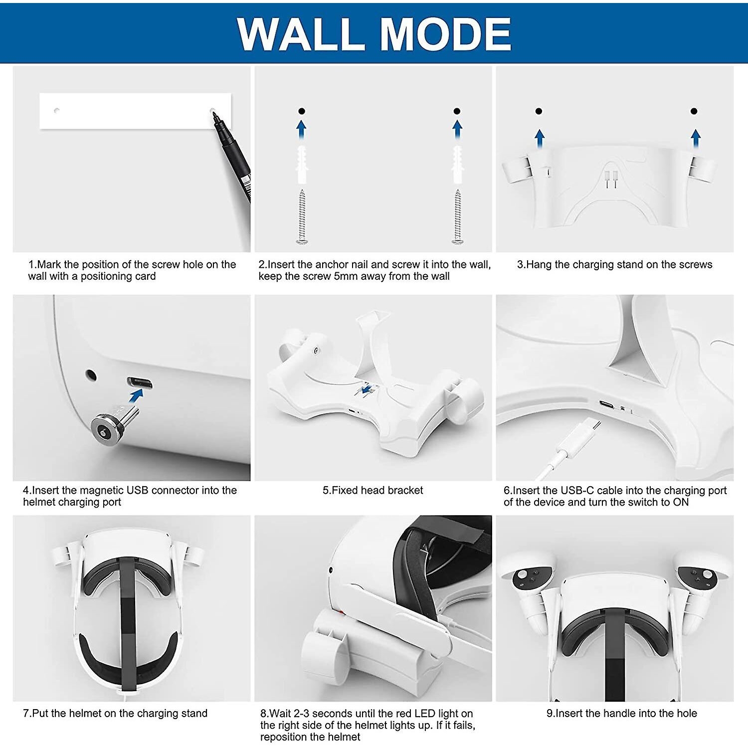 Oculus Quest 2 Vr Helmet et Adapters Charging Dock ds Meta Quest 2 phon ...