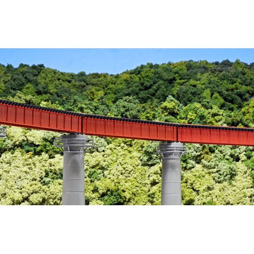 Unitrack (R481-15T) Curved Girder Bridge Red 15 Degree on OnBuy