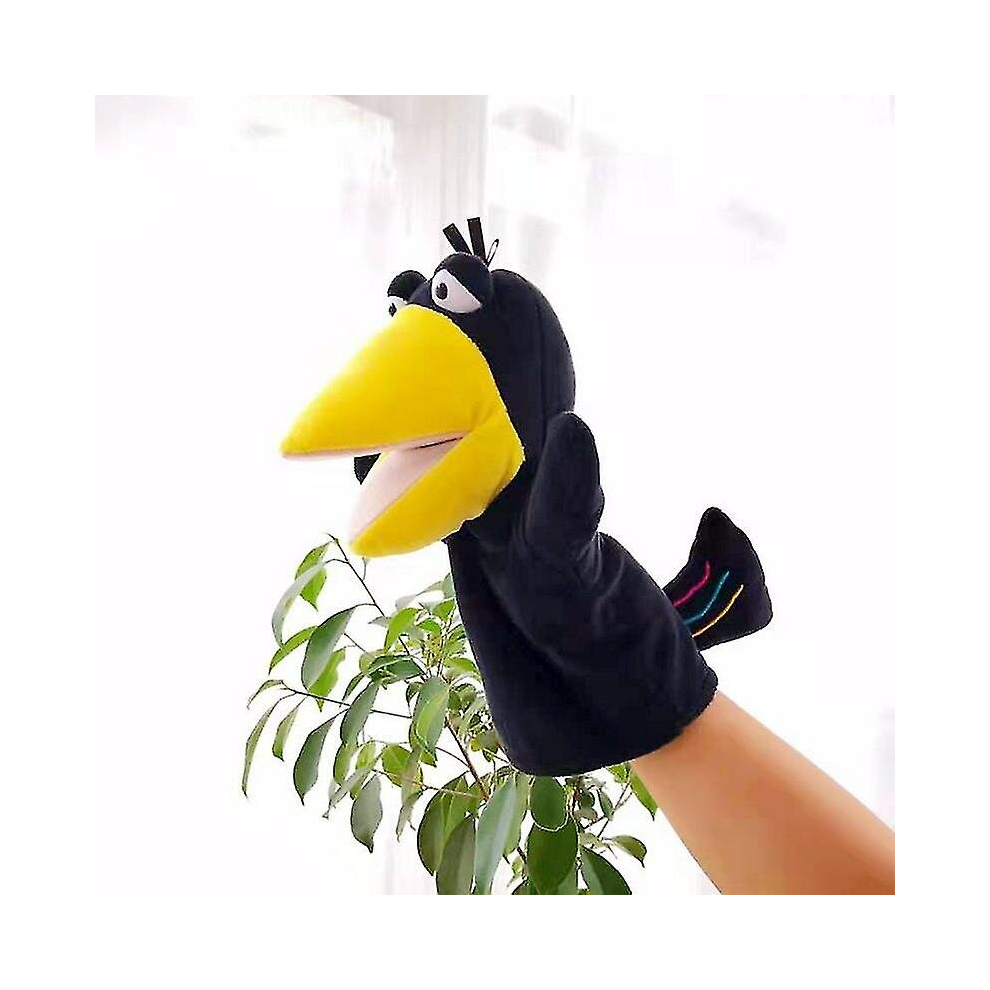 Crow Plush Toys Animals Hand Finger Story Puppet Kawaii Dolls ...