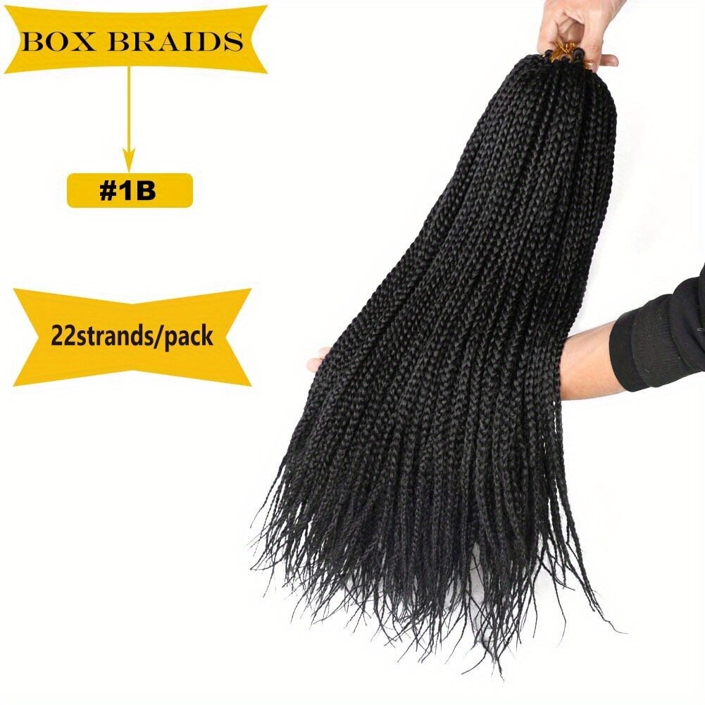 Ombre Crochet Hair Box Braids Synthetic 45 72 Cm Brown Braiding Hair ...