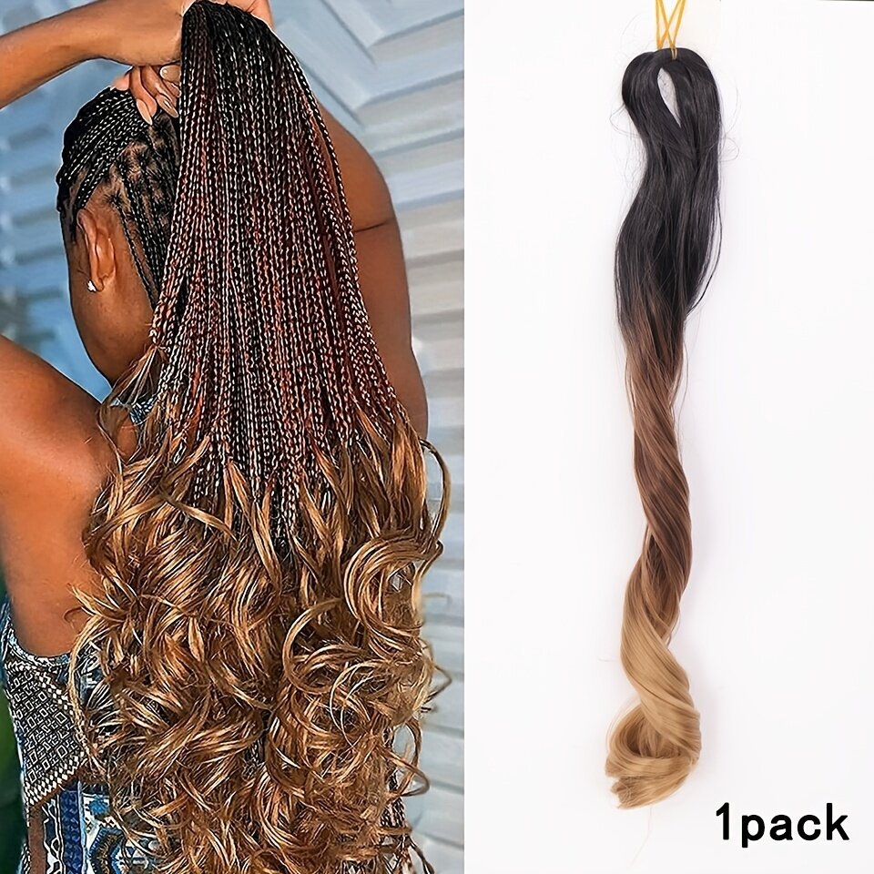 55 88 Cm French Curl Braiding Hair Extensions Loose Wavy Synthetic Pre ...