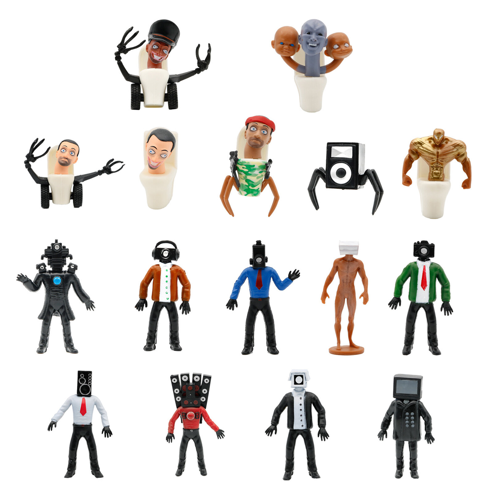 Skibidi Toilet Figure Set Toy Cameraman TV Man Speaker Man Figure Toys ...