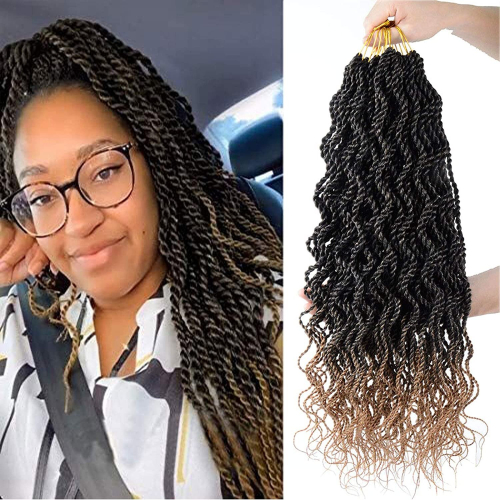 Synthetic Wavy Senegalese Twisted Crochet Woven Hair Extensions For ...