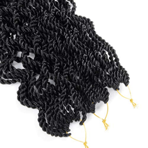 Synthetic Wavy Senegalese Twisted Crochet Woven Hair Extensions For ...