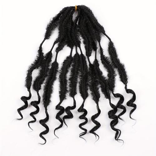 45 72 Cm Fishbone Braid Faux Locs Crochet Hair Fold 5 Pieces Into 10 ...