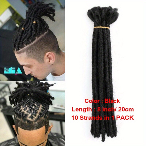 Dreadlock Extensions 8 Inch 10 Strands 0 8 Cm Width Synthetic Fiber ...