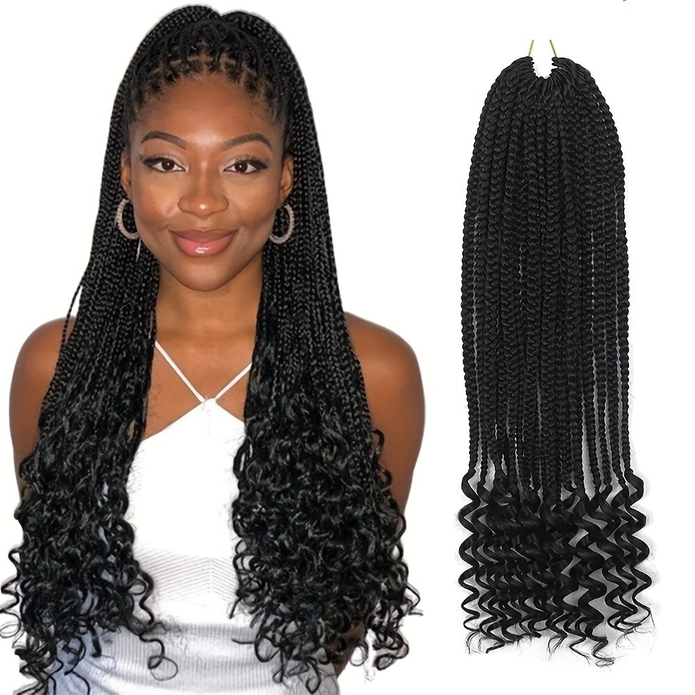 Boho Crochet Hair Extension Crochet Box Braids Curly Ends Crochet ...