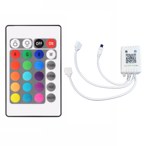 Rgb Bluetooth Controller 24 Keys Remote Control Rgb Ir Rf Led ...