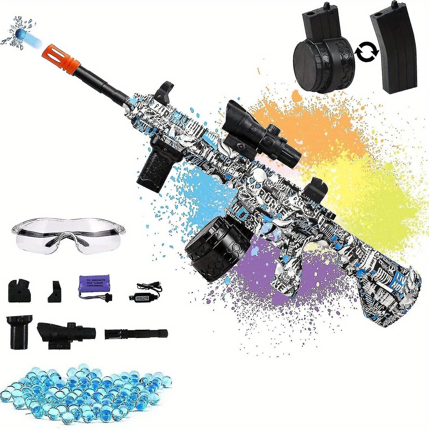 Belita Amy Gel Ball Blaster Toy M416, Automatic Splatter Ball Summer ...