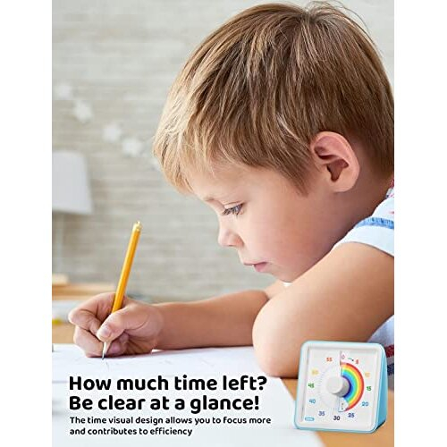 LIORQUE 60 Minute Visual Timer for Kids, Silent Countdown Timer Clock ... LIORQUE 60 Minute Visual Timer for Kids, Silent Countdown Timer Clock ...