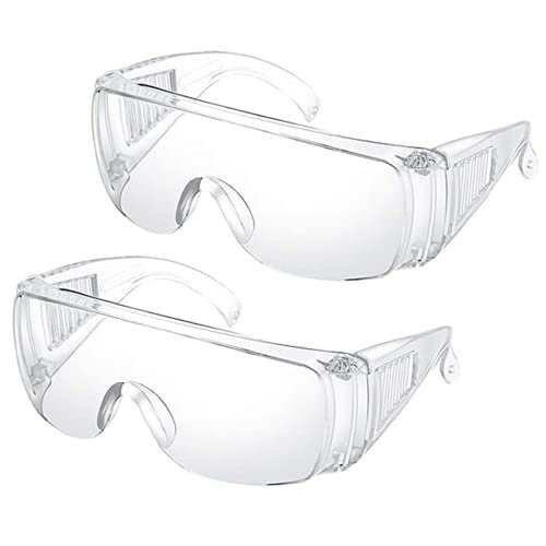 2Pcs Protective Glasses Safety Goggles Safety Over-Glasses Protective ...
