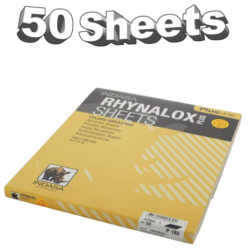 Indasa Rhynalox Plusline Production Paper P180 grit Sand Paper Sheets ...