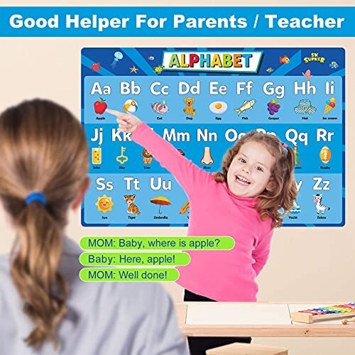 4 Pack ABC Alphabet Chart + Numbers 1-100 + Shapes + Colors Poster Set, Toddler Educational ...