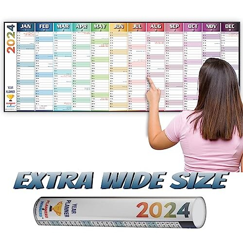 2024 Wall Planner Extra Wide Size (120 x 42 cm) by planners4winners ...