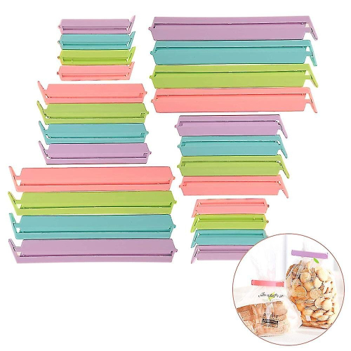 Veraing 24 Pack Closure Clips, Bag Clips Snacks Bag Closure Clips ...