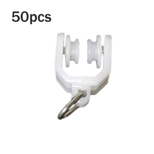 50pcs Hanging Rail Sliding Twin Wheeled Curtain Track Roller Plastic ...