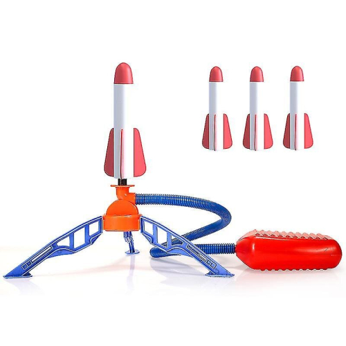Rocket Toy, 3 Rockets And Foot Pump Rocket Launcher For Kids, Air ...