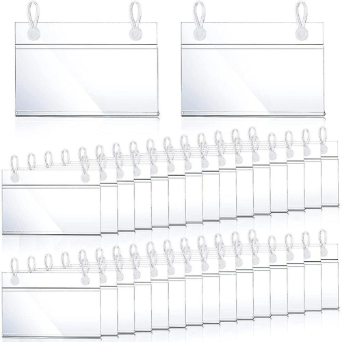 Plastic Label Holders Price Tag Ticket Hanger Clips (30) on OnBuy