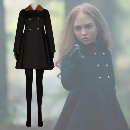 (L) Horror Movie M3gan Cosplay Costume Doll Megan COS Coat Gloves ...