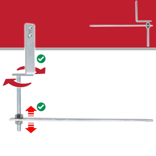 Gutter Rise & Fall Bracket Universal Galvanised Steel Adjustable Fascia ...