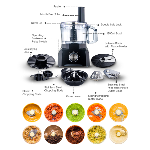 TurboTronic - TT-FP800 ELECTRIC FOOD PROCESSOR on OnBuy